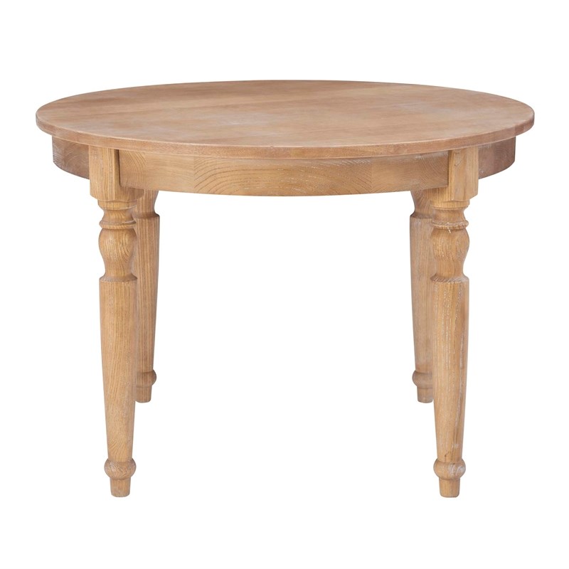 Linon Avalon Wood Round Dining Table in Light Brown | Homesquare