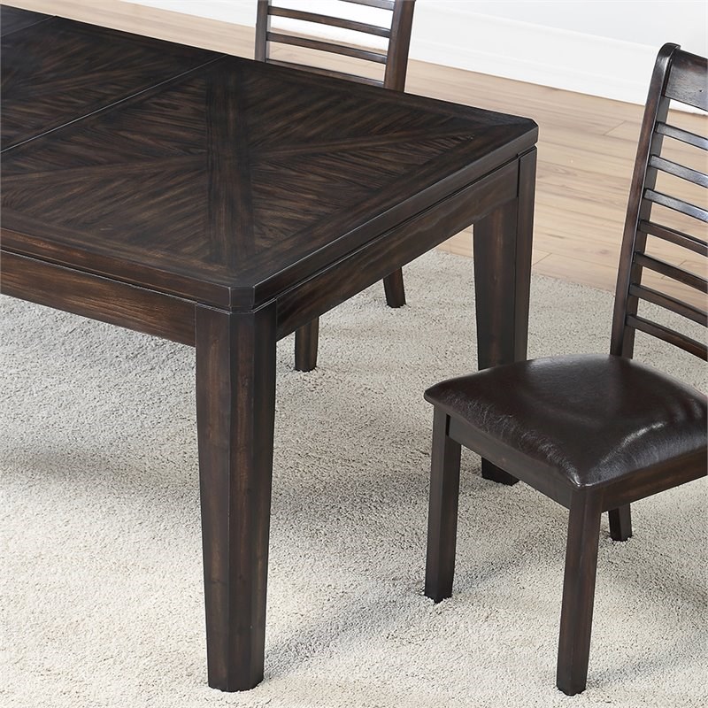 Steve Silver Ally Extendable Wood Dining Table in Espresso | Homesquare