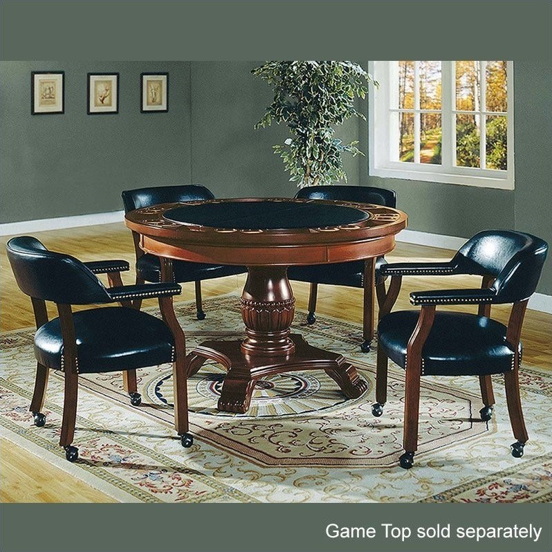 steve silver company tournament 5-piece dining set - tu5050tb-tu500ab-pkg