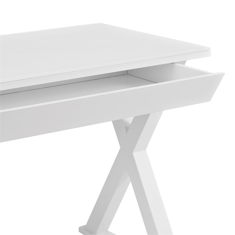 48" X-Frame Computer Desk in White | Homesquare