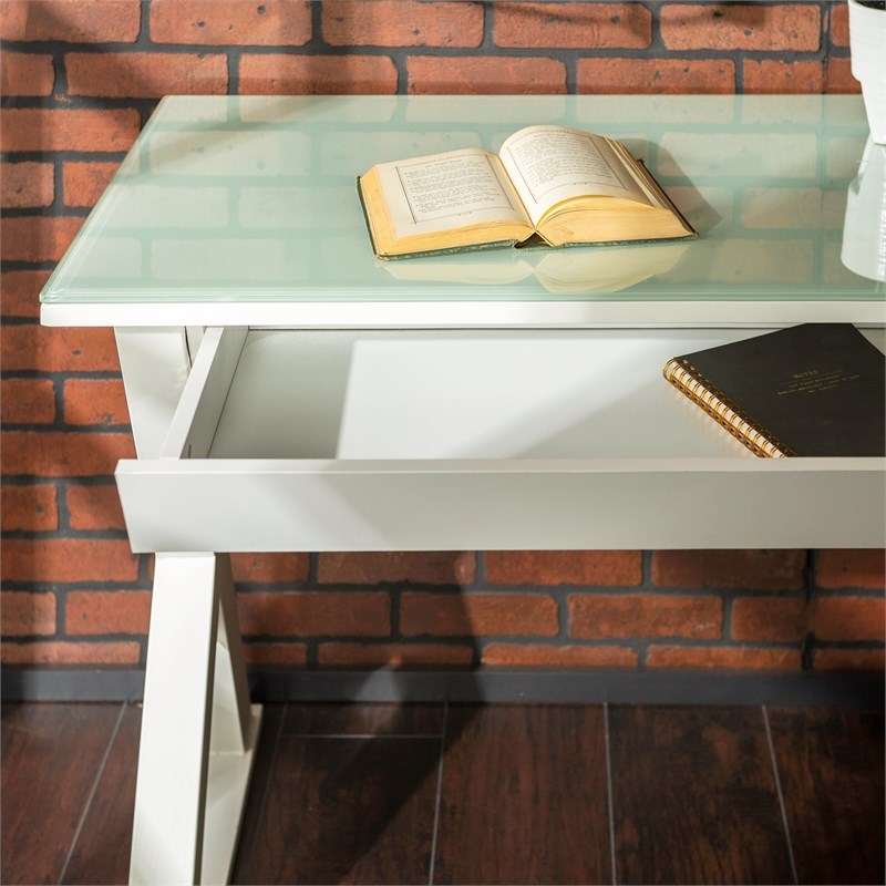 48" X-Frame Computer Desk in White | Homesquare