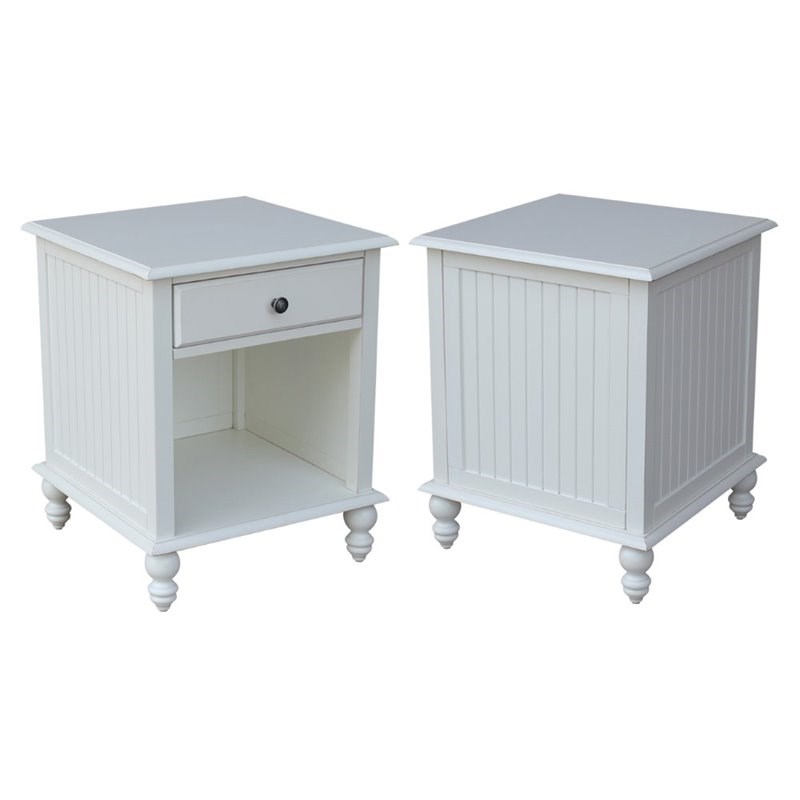 International Concepts Cottage Square End Table in Beach White | Homesquare
