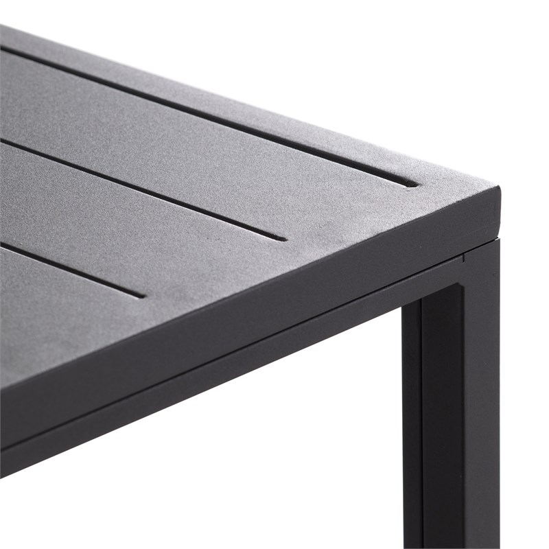 Delia 4-Piece Metal /Steel Frame Patio Set with Gray Cushions | Homesquare