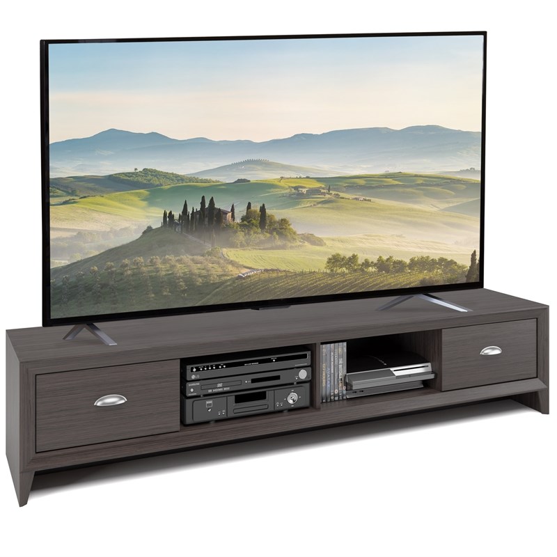 CorLiving Lakewood Extra Wide Brown Wood Grain TV Stand - For TVs up to ...