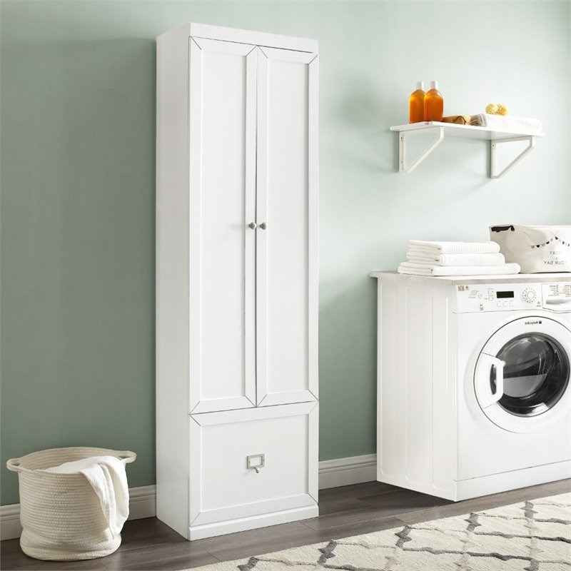 Crosley Harper Convertible Pantry Closet in White | Homesquare