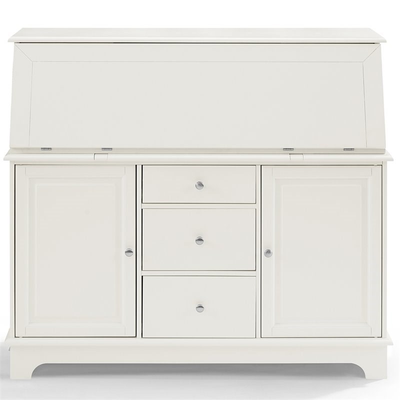 Crosley Sullivan Secretary Desk in White | Homesquare