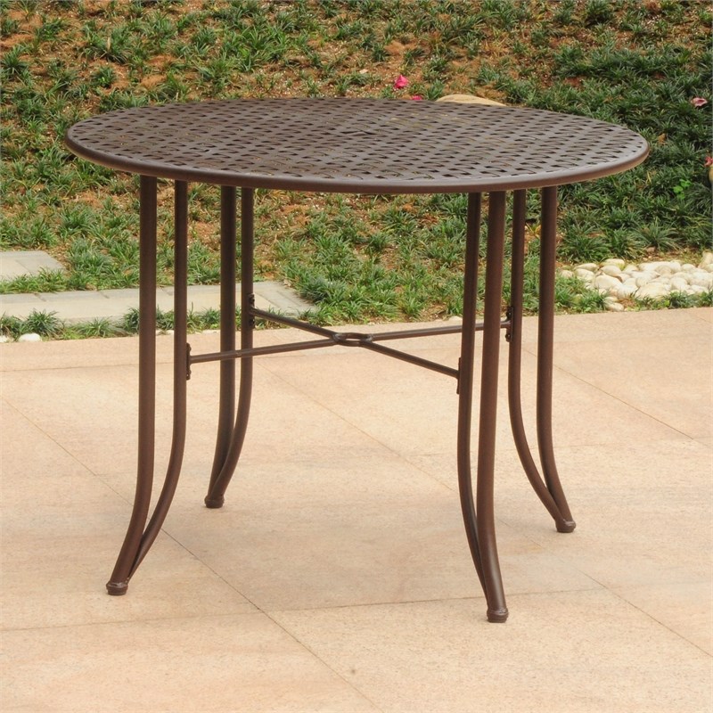 Mandalay Iron 39-inch Patio Dining Table | Homesquare