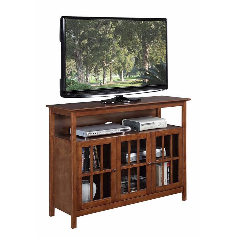 big sur deluxe 48-inch tv stand with storage cabinets and shelf in ...