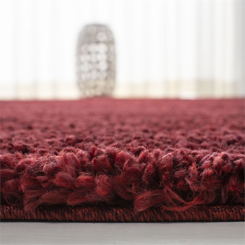 Safavieh August 8' x 10' Shag Rug in Burgundy | Homesquare