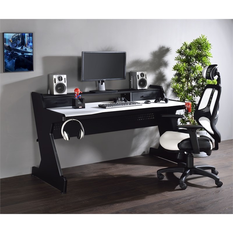 ACME Bigga Gaming Table in Black and White Finish | Homesquare