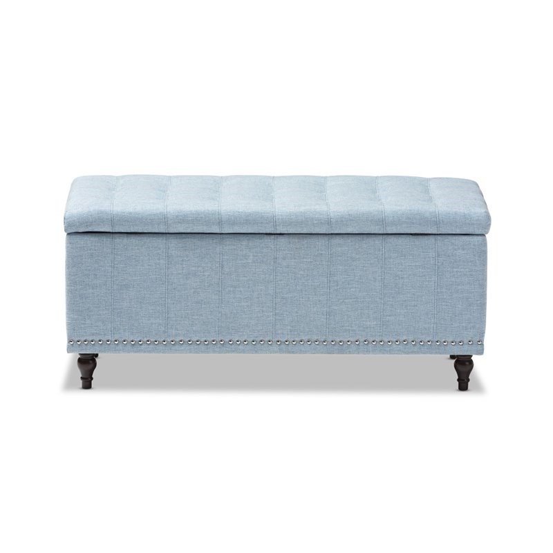 Kaylee Storage Bench in Light Blue | Homesquare