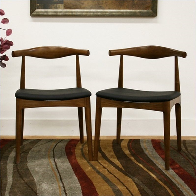 Accent Dining Chair in Walnut (Set of 2) | Homesquare