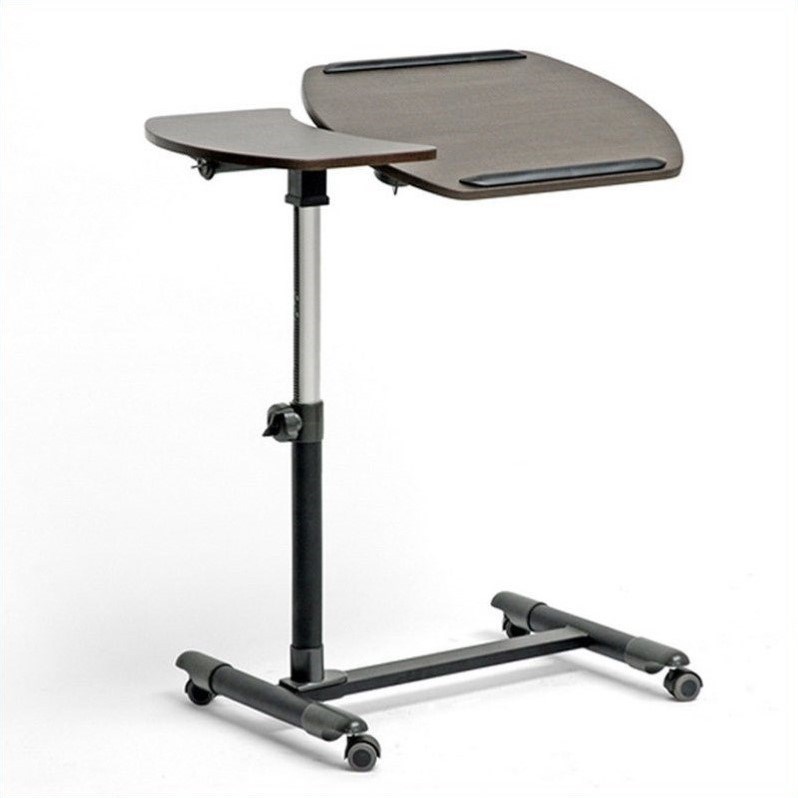 Olsen Wheeled Laptop Tray Table in Dark Brown | Homesquare