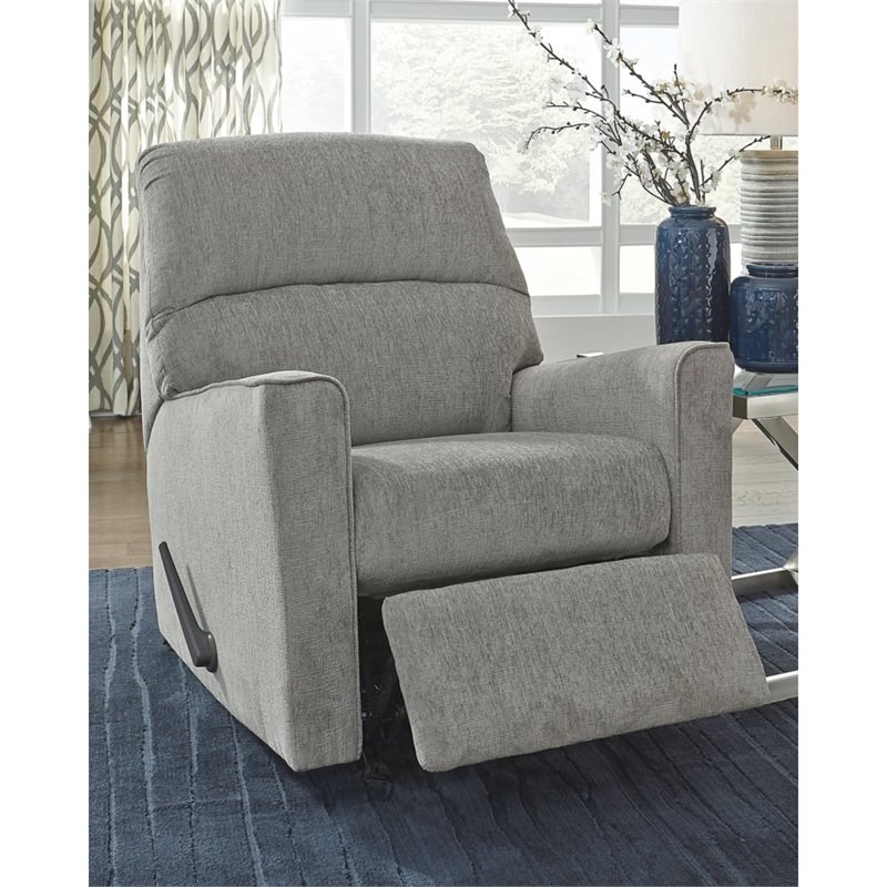 Signature Design by Ashley Altari Rocker Recliner in Alloy | Homesquare
