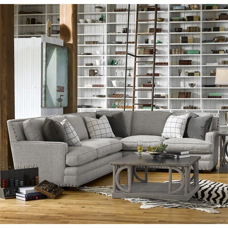 Universal Furniture Riley Left Facing Sectional in Gray | Homesquare