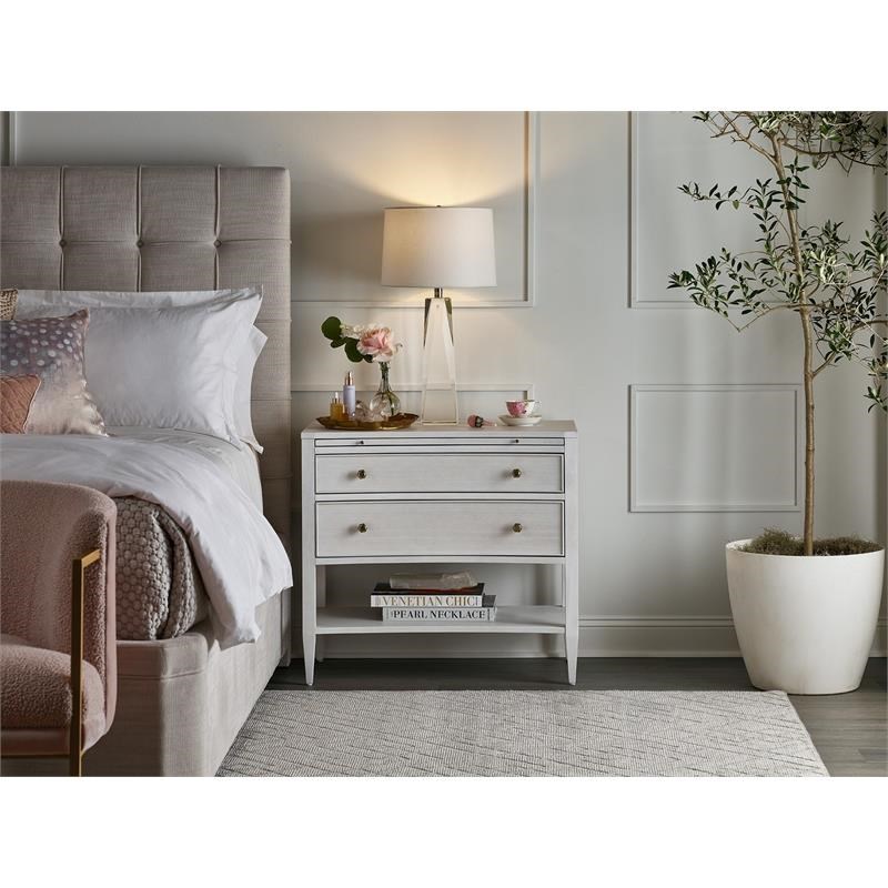 Miranda Kerr by Universal Furniture Chelsea Wood Nightstand in White ...