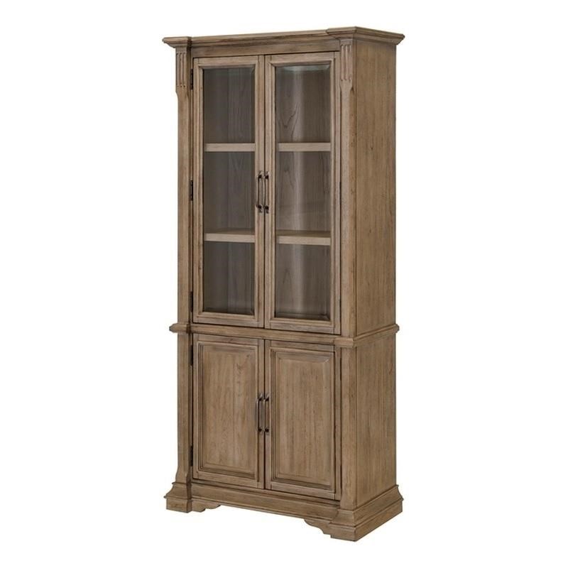 Traditional Wood Bookcase With Doors Office Shelving Fully Assembled ...