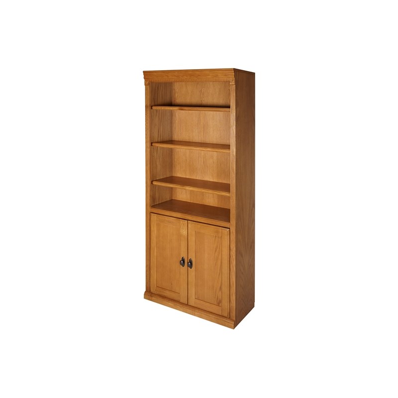 Martin Furniture Huntington Oxford Wood Bookcase With Lower Doors ...