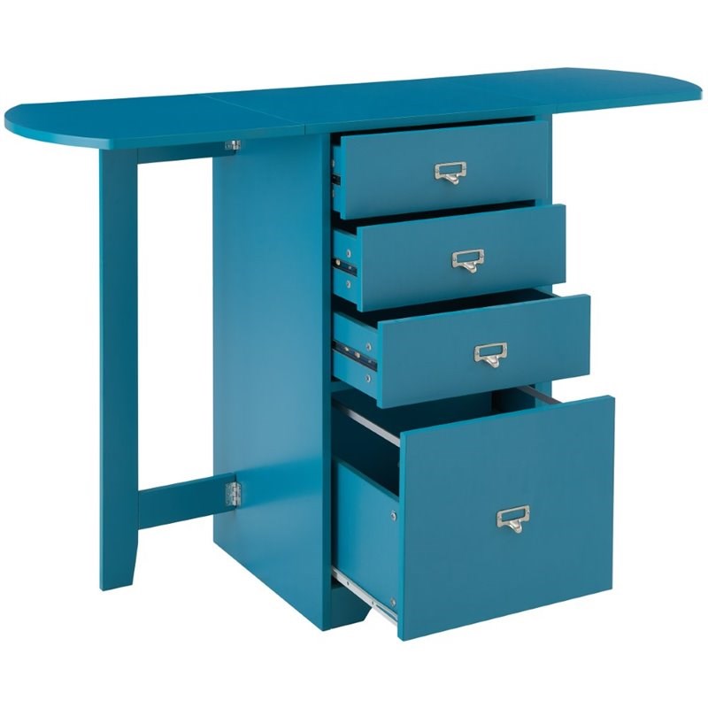 SEI Furniture Jeannie 4 Drawer Folding Vertical File Cabinet in ...