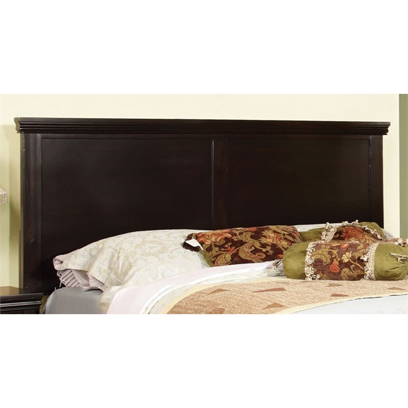 Furniture of America Brighton Solid Wood King Panel Bed in Espresso ...