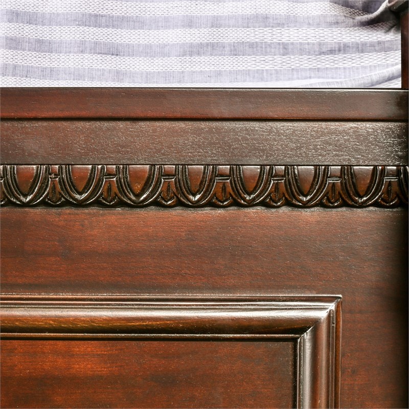 Furniture of America Oulette Transitional Wood Cal King Panel Bed in ...