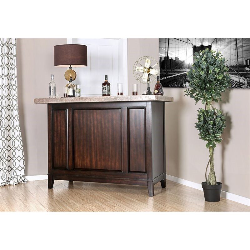 furniture of america dahli contemporary wood home bar in espresso - idf ...