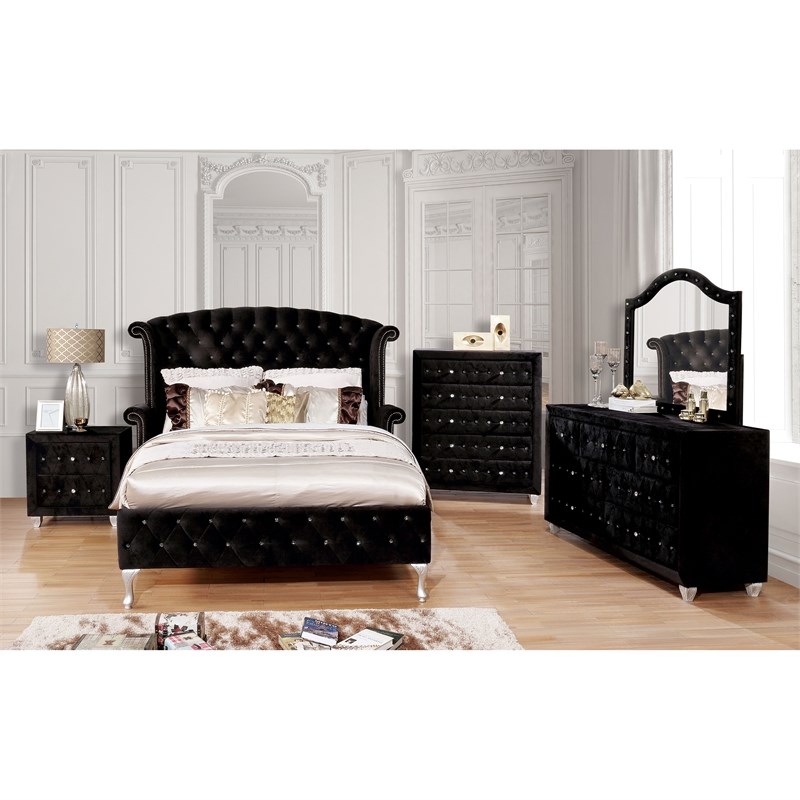 Furniture of America Serena Transitional Fabric 7-Drawer Tufted Dresser ...