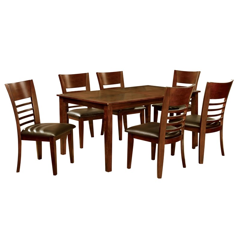 Furniture of America Tristen Solid Wood Rectangular Dining Table in ...