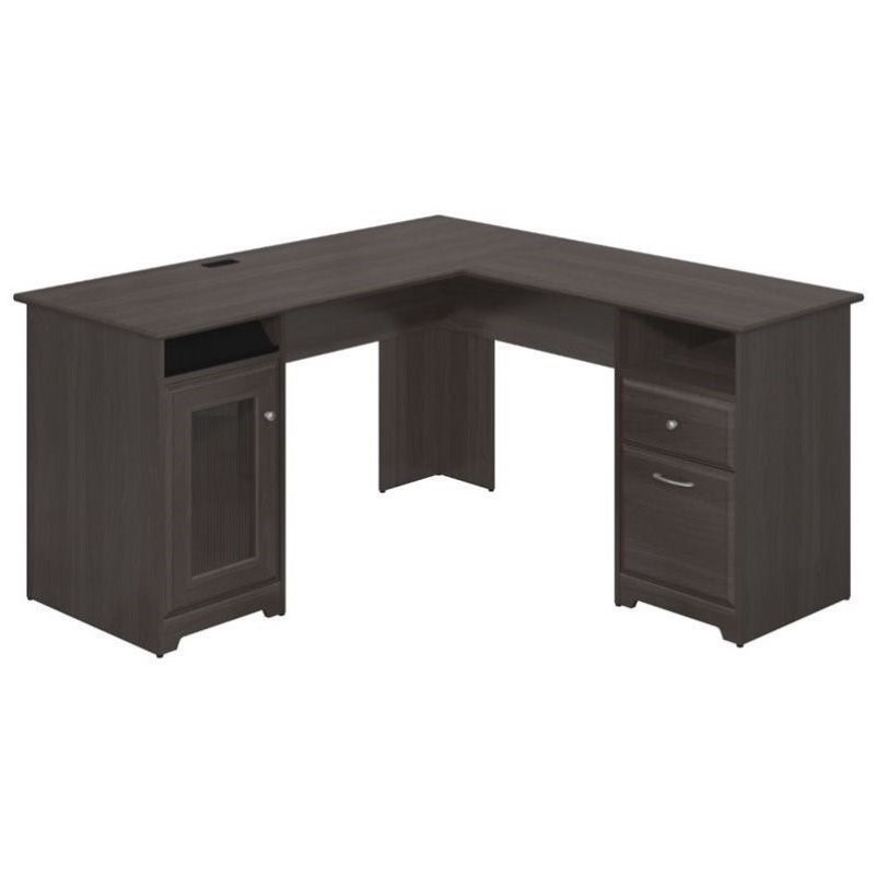 Pemberly Row 60" L-Shape Desk in Heather Gray | Homesquare