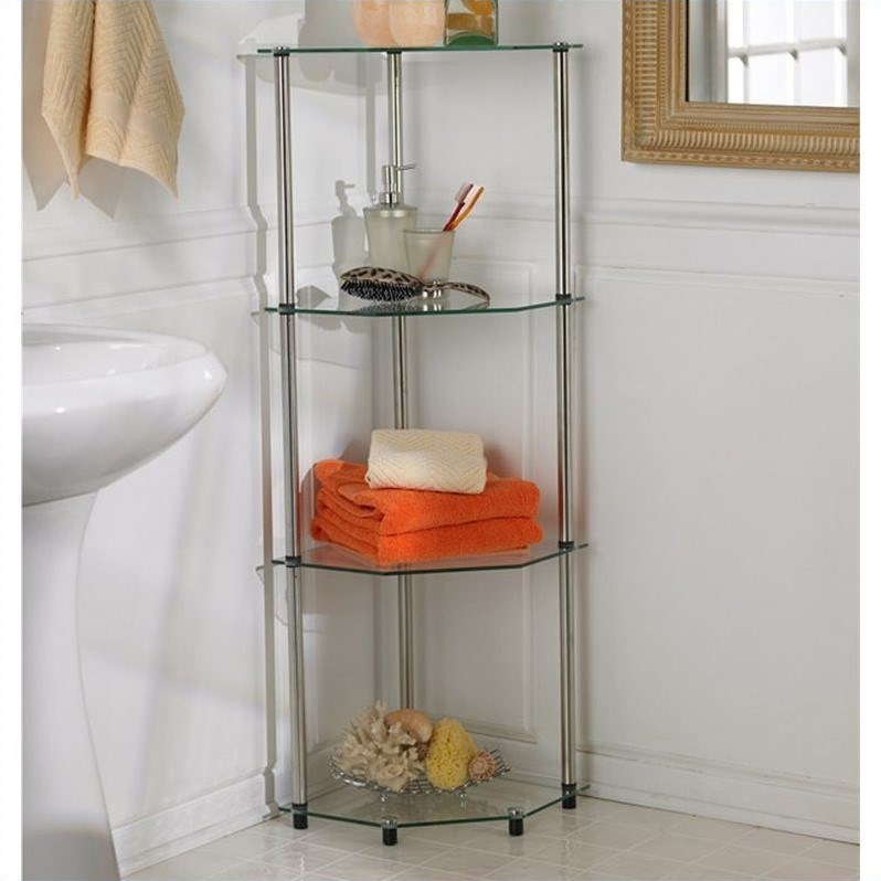 Pemberly Row 4 Tier Corner Shelf | Homesquare
