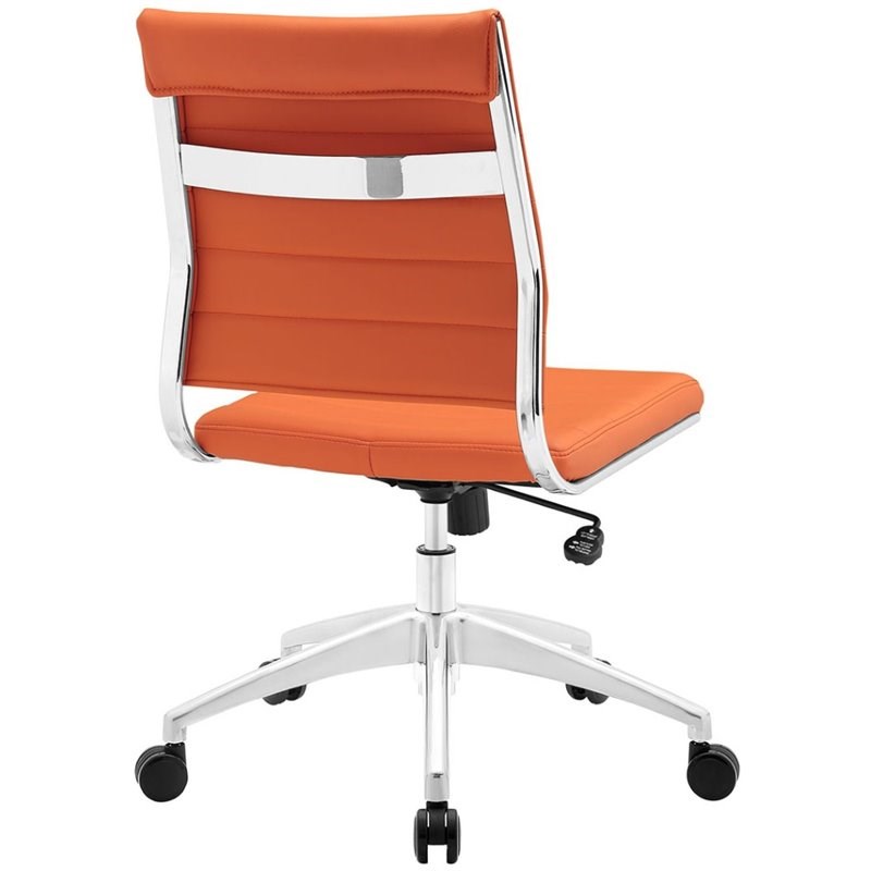 hawthorne collection armless office chair in orange - hc-1468135