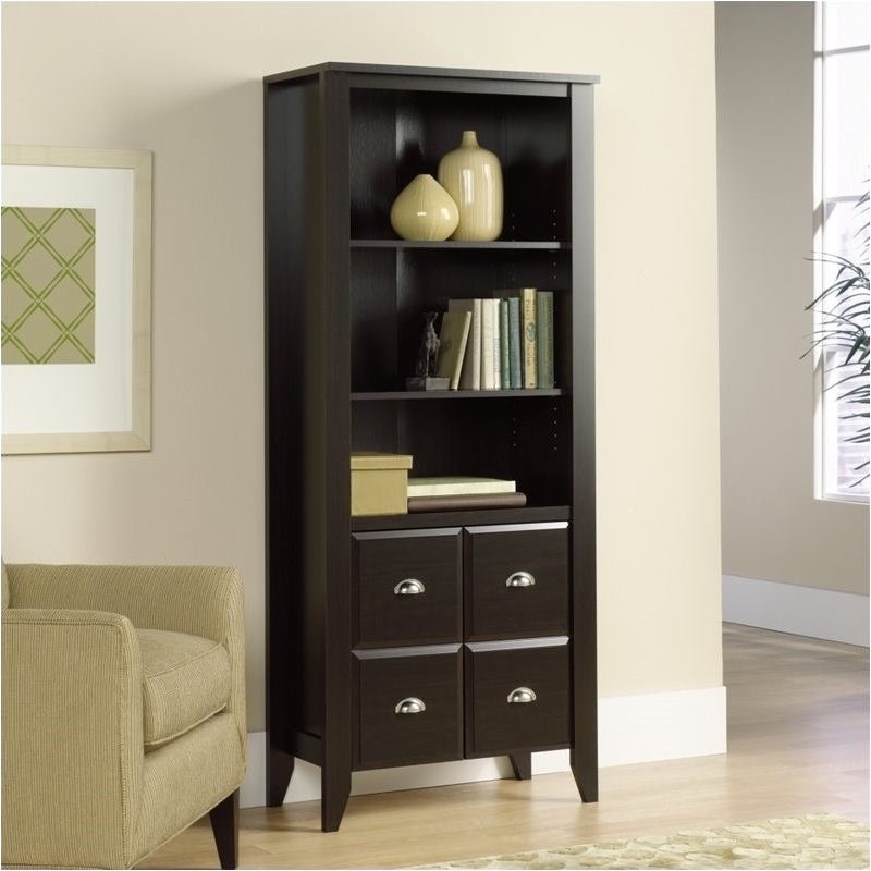 2 Piece Home Office Desk and Bookcase Set in Wood | Homesquare