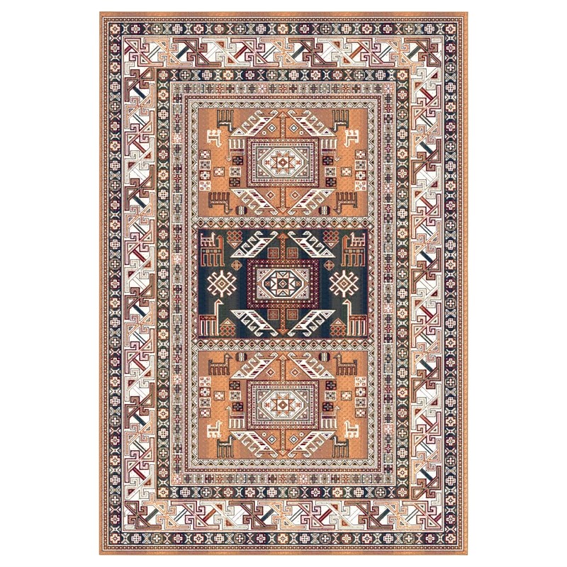 Sam's International Traditional Boho Viscose 3x5 Area Rug in Copper ...
