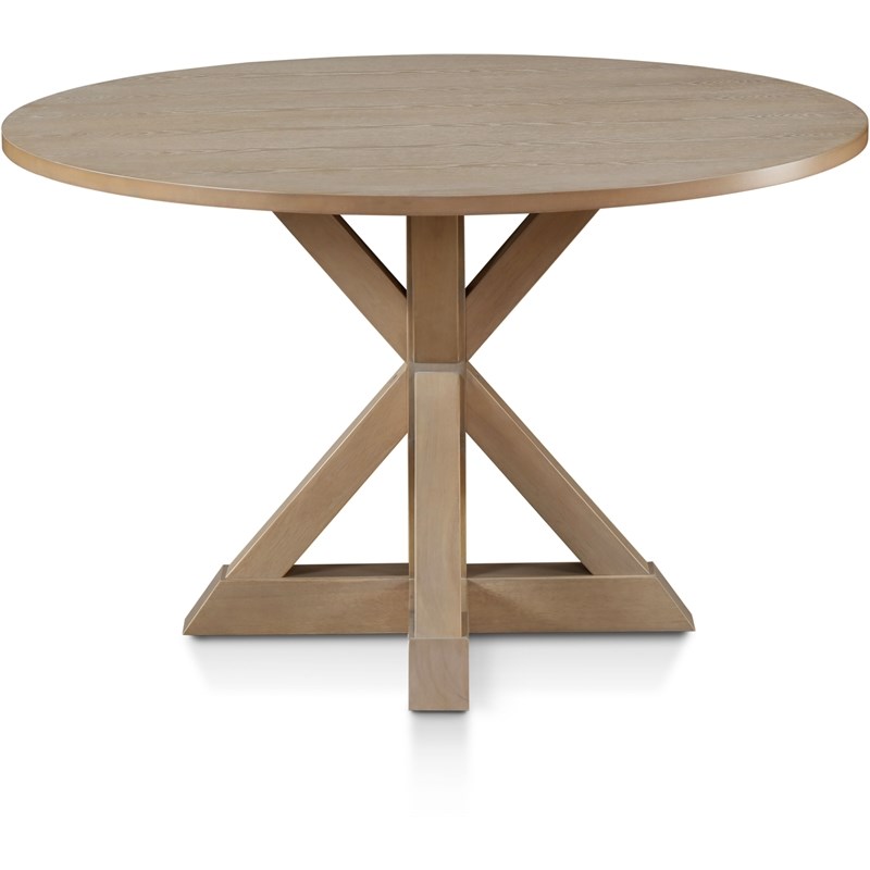 Finch Alfred Round Dining Table Rustic Beige | Homesquare