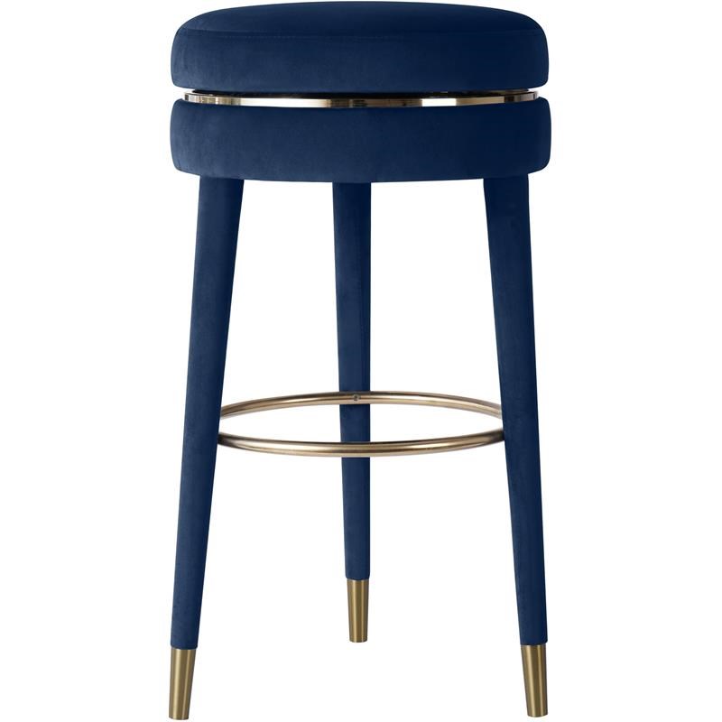 Navy Velvet Counter Stool | Homesquare