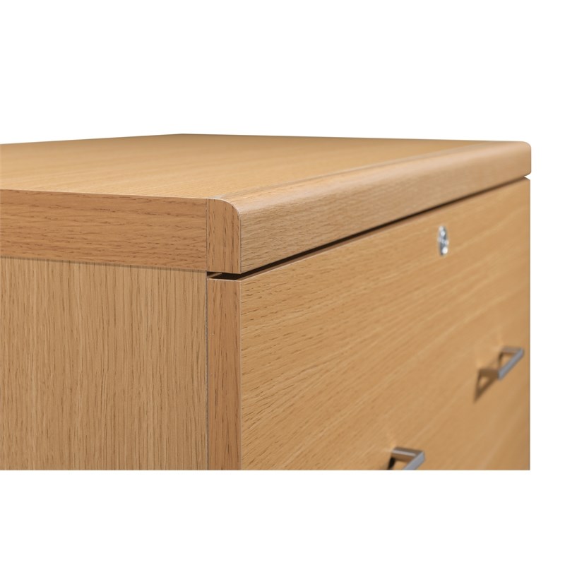 Alpine 2-Drawer Engineered Wood Lateral File with Lockdowel in Natural ...
