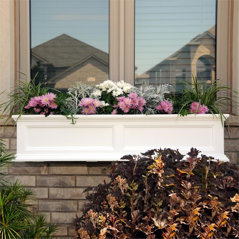 mayne fairfield 4ft weatherproof traditional plastic window box in ...