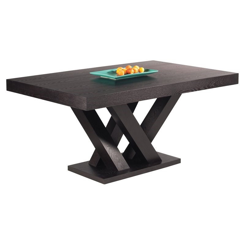 Sunpan Madero 63" Rectangular Modern Wood Dining Table in Brown ...