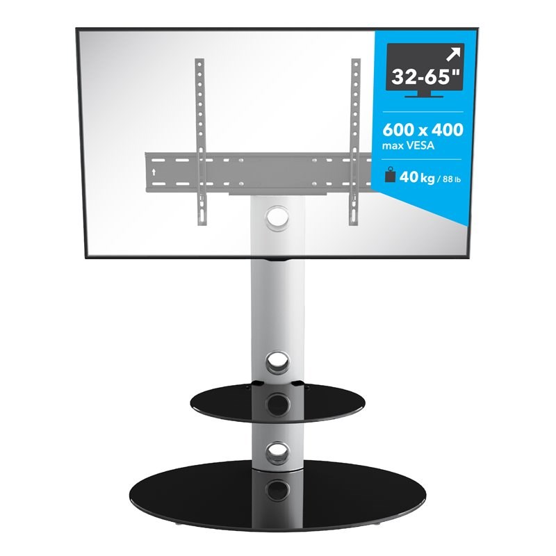AVF Steel TV Floor Stand with TV Mount Column for 32" to 65" TVs in ...