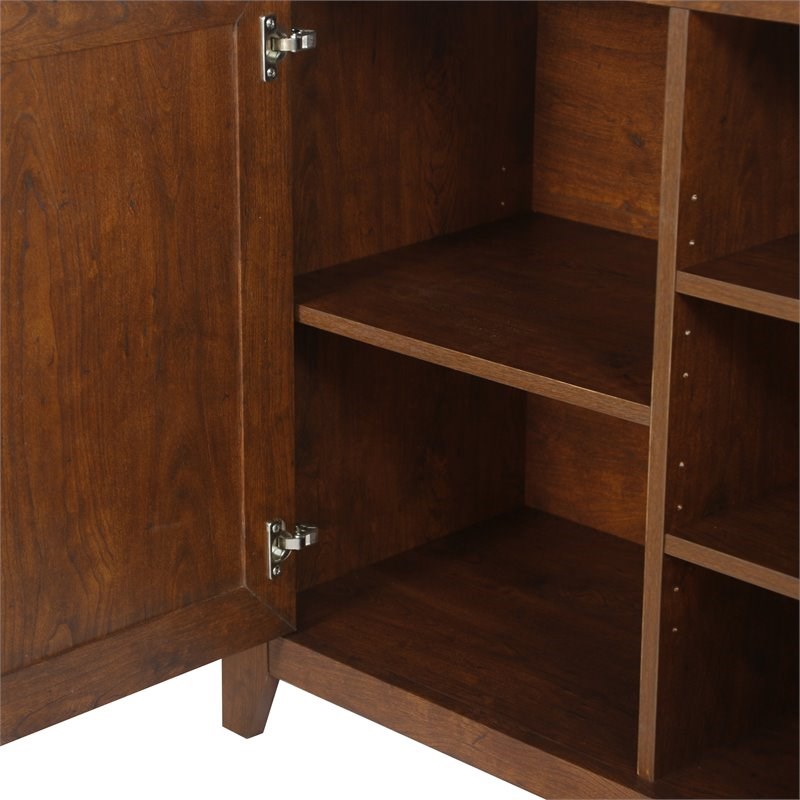 Saint Birch Kenneth 3-Door Modern Wood Credenza File Cabinet in Cherry ...