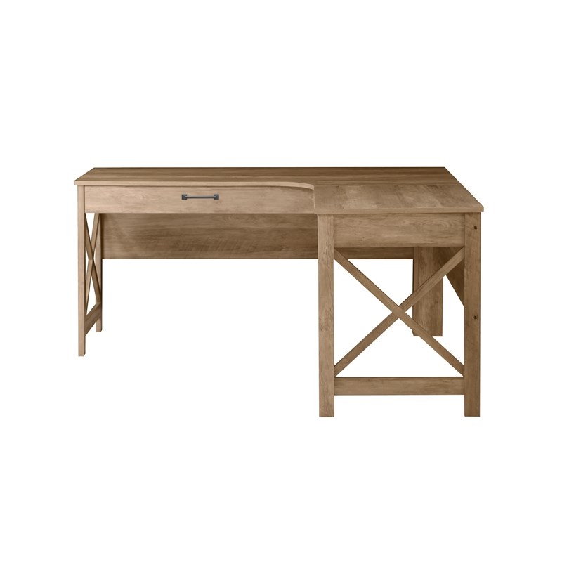 Saint Birch Alaska Modern Farmhouse L-Shaped Desk with Drawer | Homesquare
