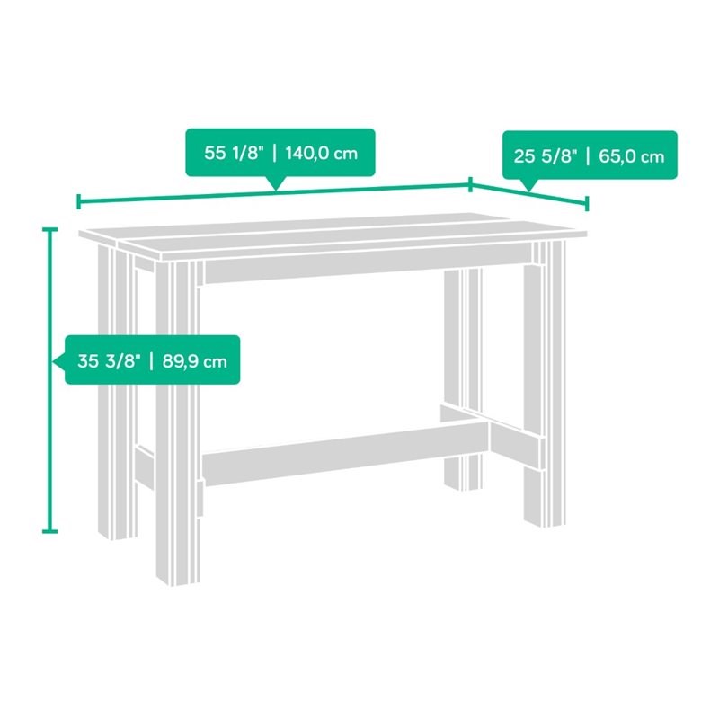 Boone Mountain Engineered Wood Counter Height Dining Table in Craftsman ...