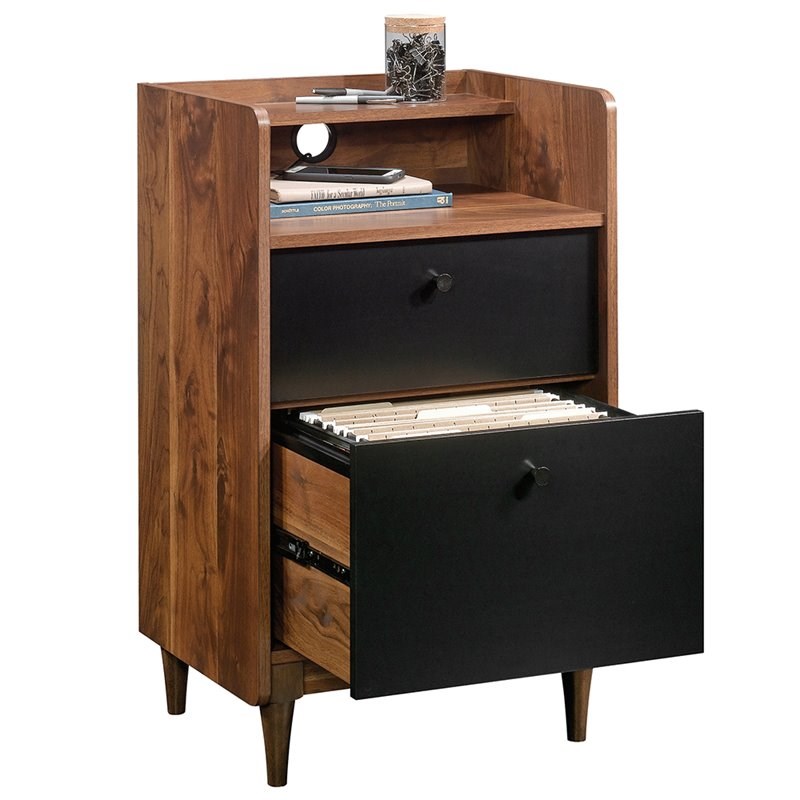 sauder harvey park 2 drawer lateral file cabinet in grand walnut - 420285