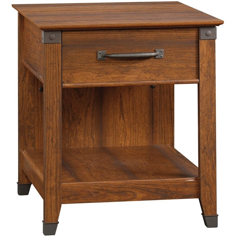 Sauder Carson Forge Engineered Wood Computer Desk in Washington Cherry ...