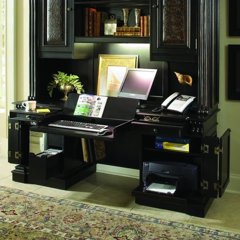Hooker Furniture Telluride Computer Credenza Desk in Black | Homesquare