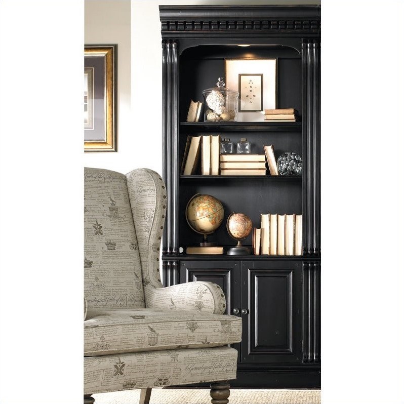 Hooker Furniture Telluride Bunching Bookcase with Doors in Black ...
